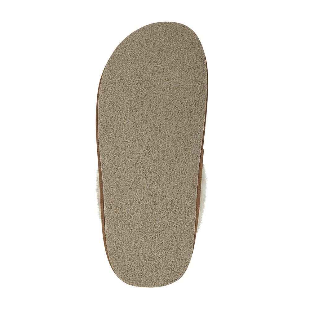 Lilly | Shearling Mules | Slippers for Women | Spice, Grey | Drapers